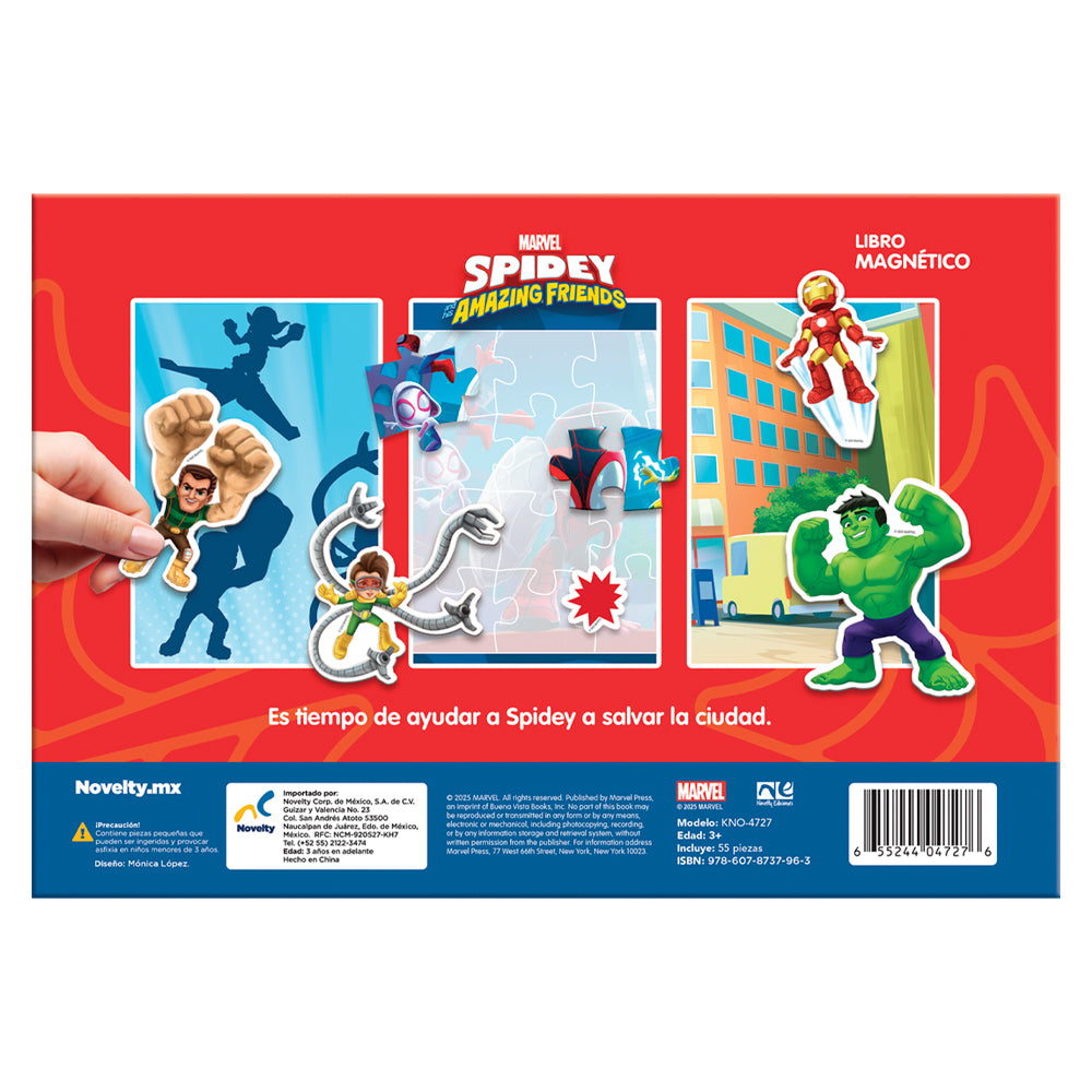 Libro Magnético Spidey Marvel – Interactivo y Educativo – Novelty Corp.