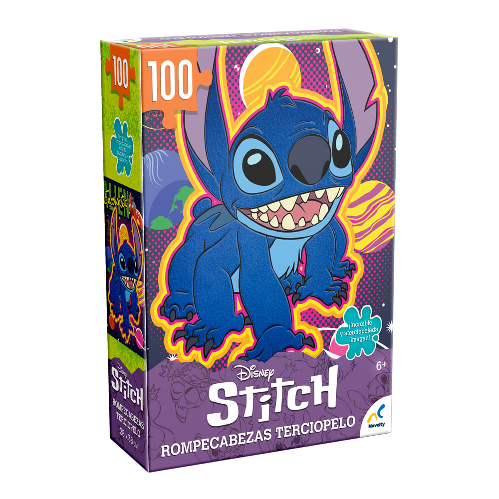 Rompecabezas Stitch Terciopelo 100 Piezas | Disney | Novelty Ediciones ...