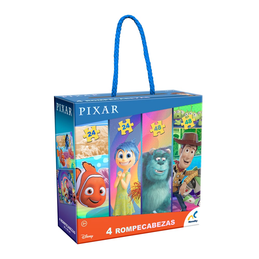 Rompecabezas Disney Pixar 4 en 1 – Intensamente, Nemo, Toy Story ...