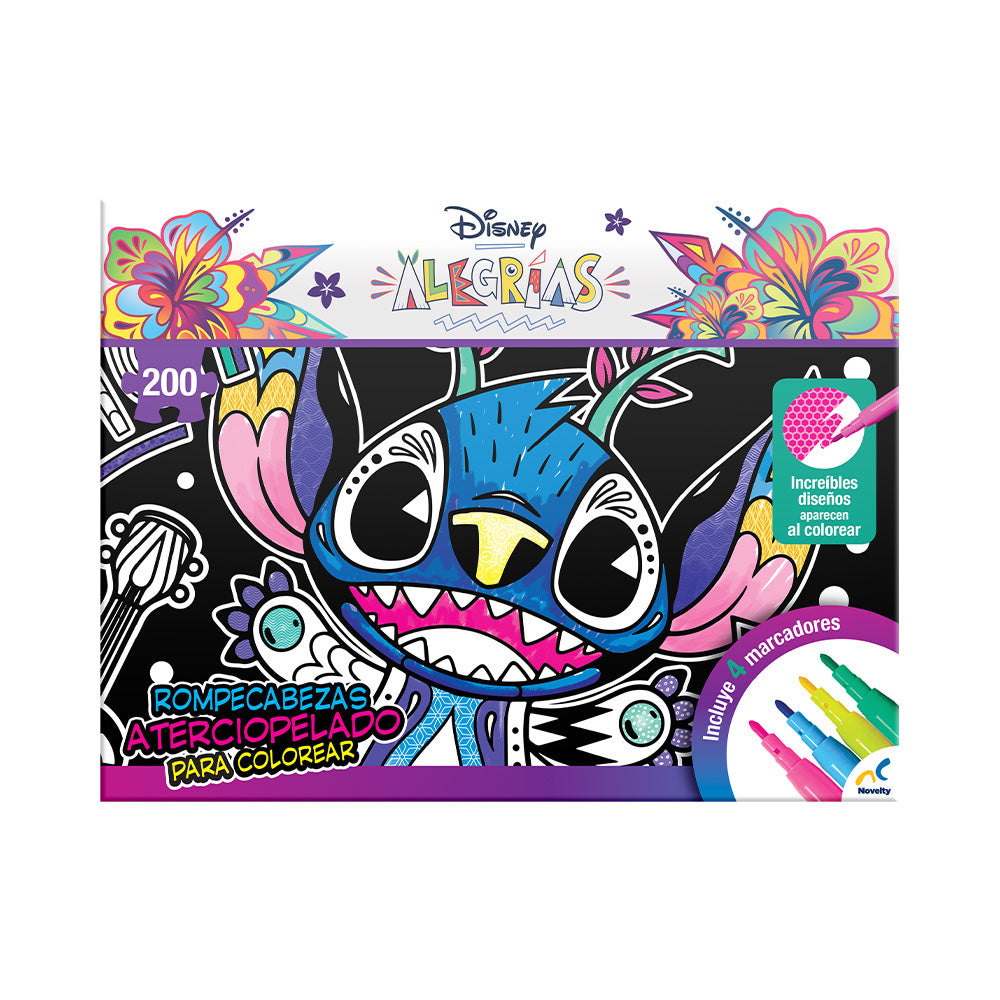 Rompecabezas Aterciopelado para Colorear Stitch 200pz – Novelty Corp.