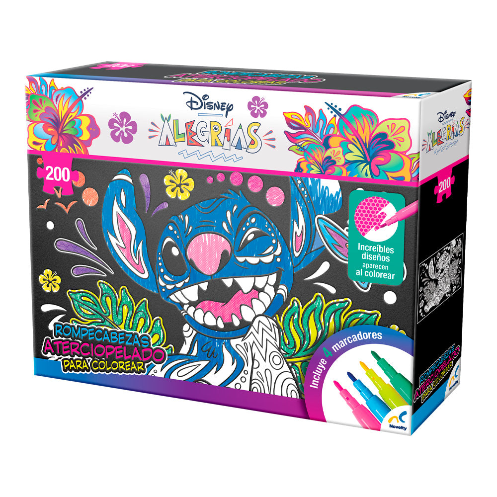 Rompecabezas Aterciopelado para Colorear Stitch 200pz – Novelty Corp.