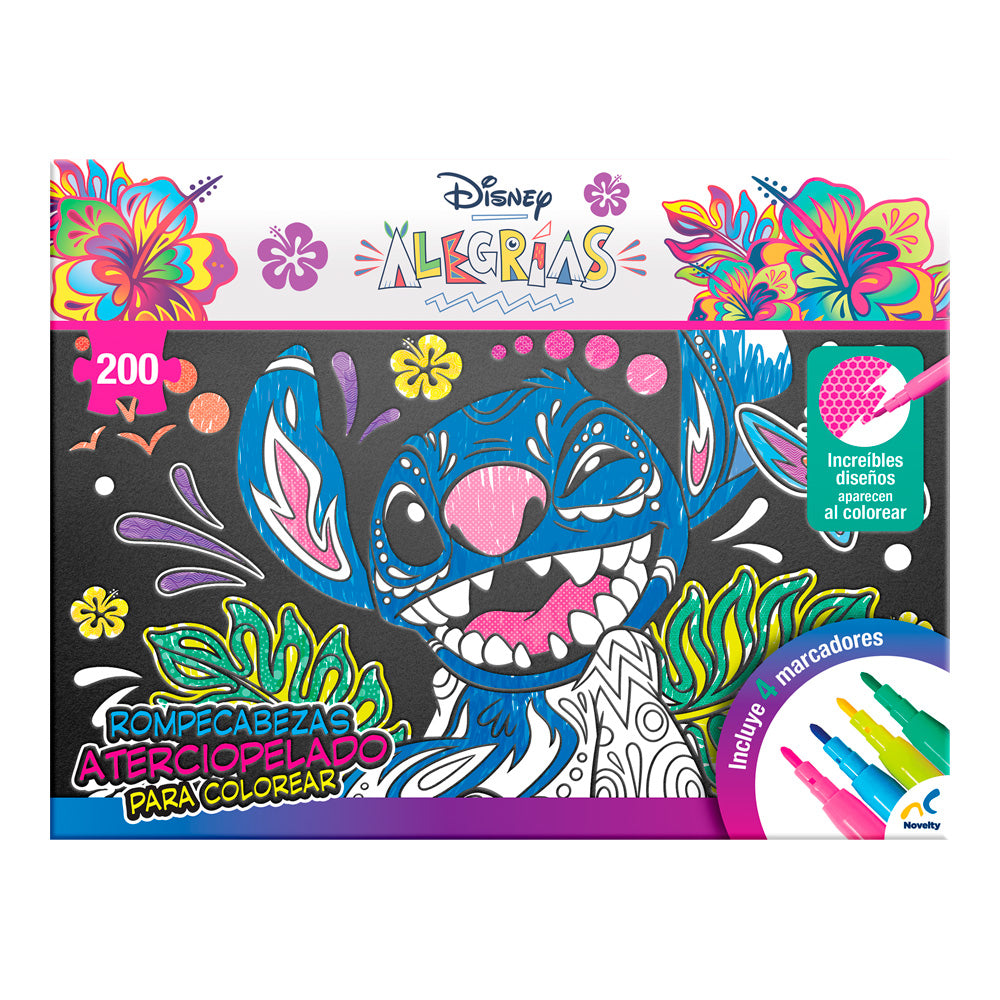 Rompecabezas Aterciopelado para Colorear Stitch 200pz – Novelty Corp.