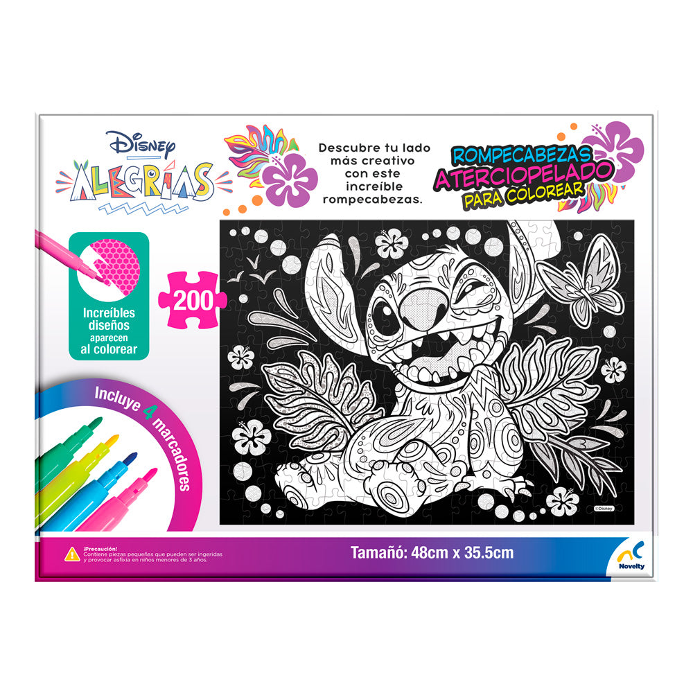Rompecabezas Aterciopelado para Colorear Stitch 200pz – Novelty Corp.