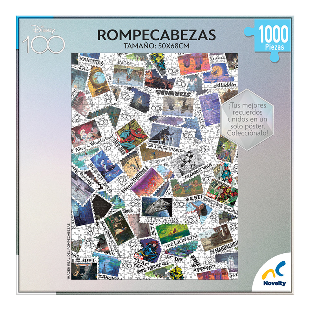 Rompecabezas Timbres Disney 100 años 1000 Piezas – Novelty Corp.