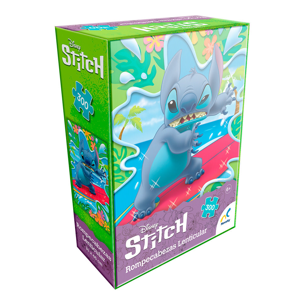 Rompecabezas Stitch Lenticular – 300 Piezas con Efecto 3D – Novelty Corp.