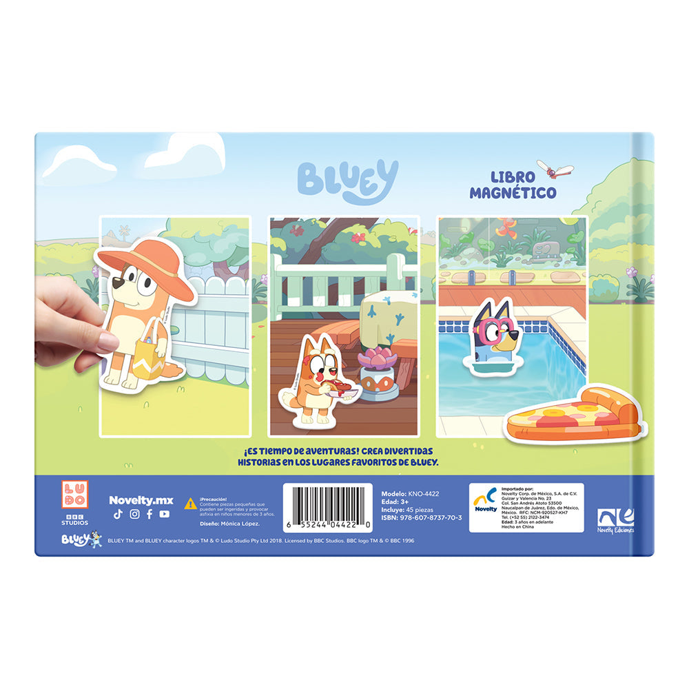 Libro Magnético Bluey | 10 Páginas y 45 Piezas Interactivas – Novelty Corp.